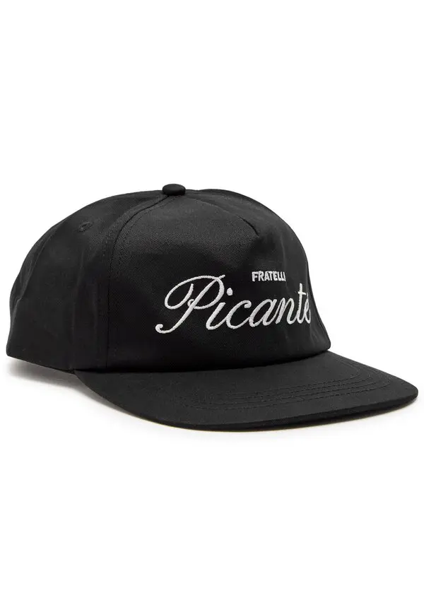 PICANTE Fratelli Logo-embroidered Cotton Cap - Black