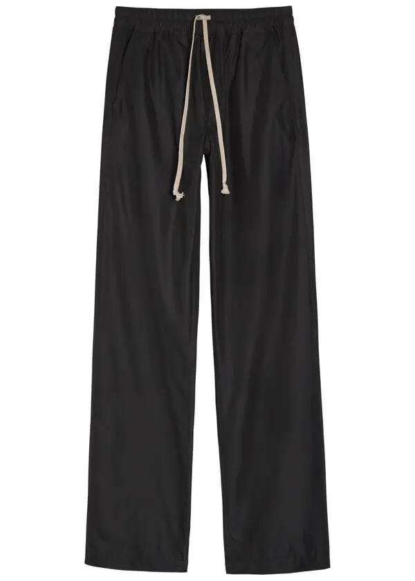 Rick Owens X Moncler Logo-appliquéd Drawstring Shell Trousers