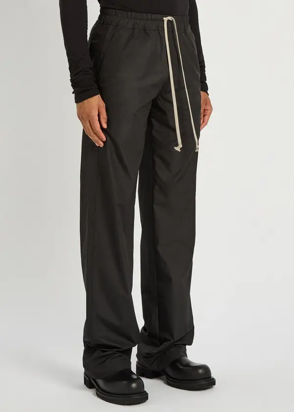 Rick Owens X Moncler Logo-appliquéd Drawstring Shell Trousers