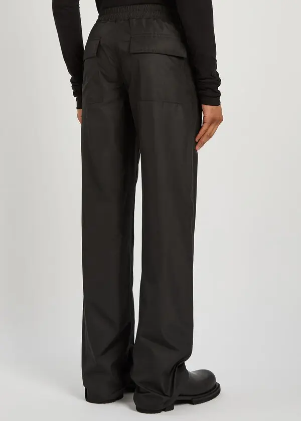 Rick Owens X Moncler Logo-appliquéd Drawstring Shell Trousers