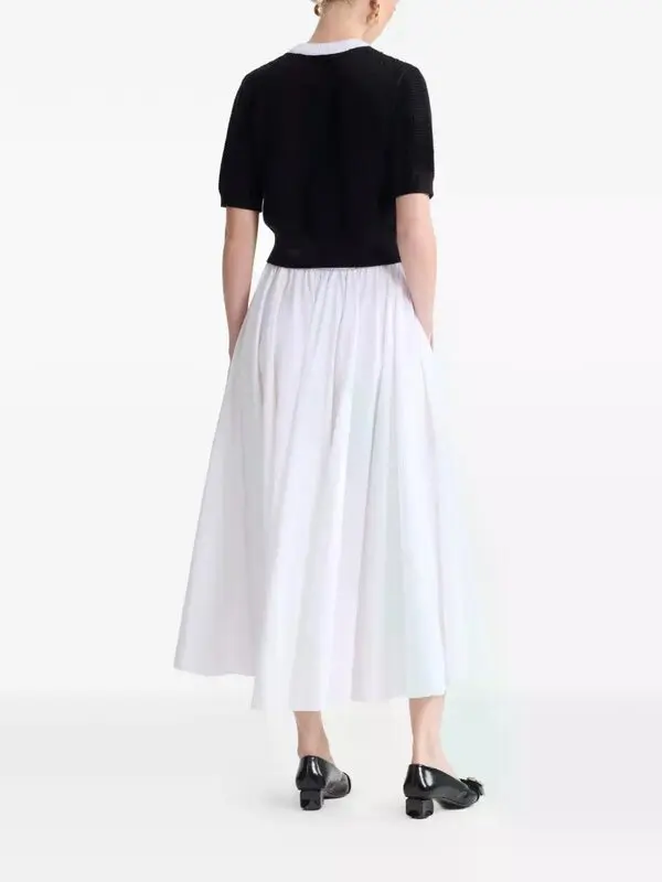 PATOU Collarless Textured Top - Black