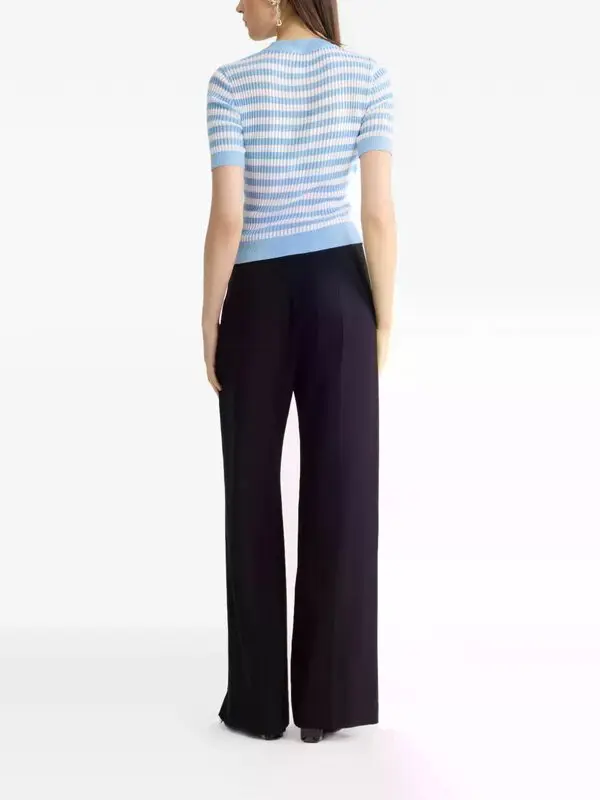 PATOU Striped Ribbed Top - Blue