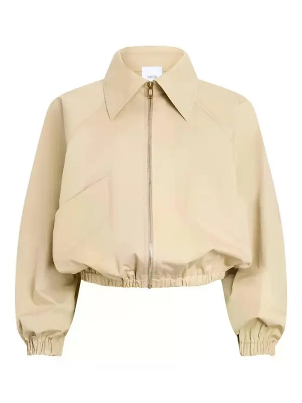 PATOU Zipped Collared Bomber Jacket - Neutrals
