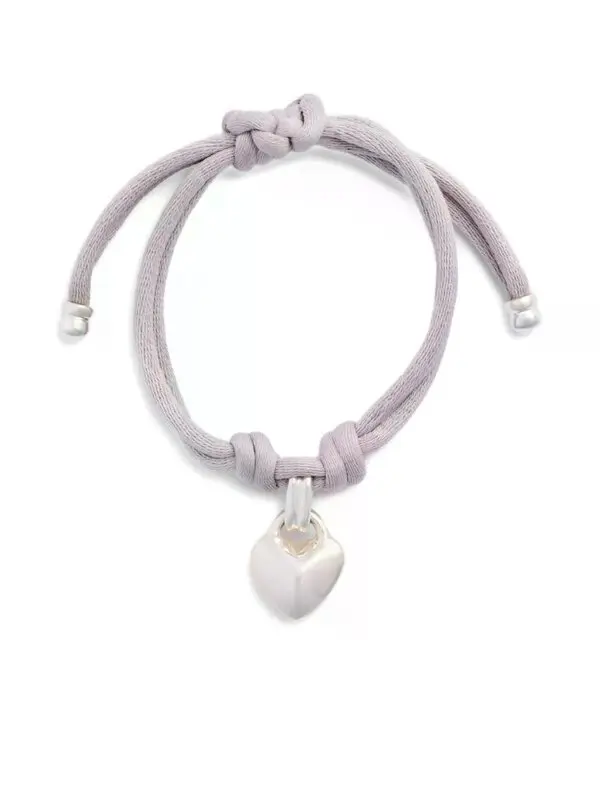 PATOU Heart Drawstring Bracelet - Grey