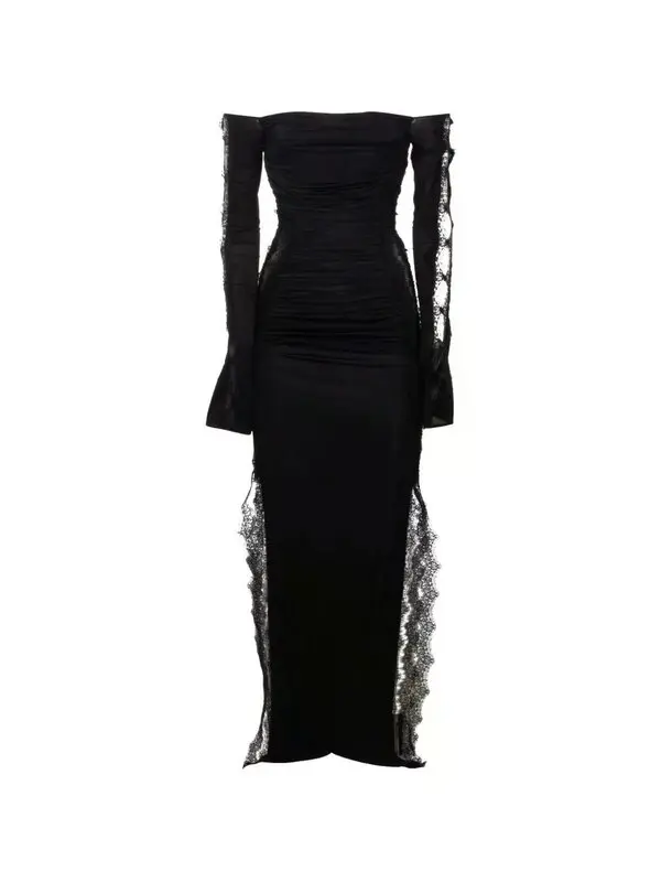 Blumarine Long-sleeved Lace Dress