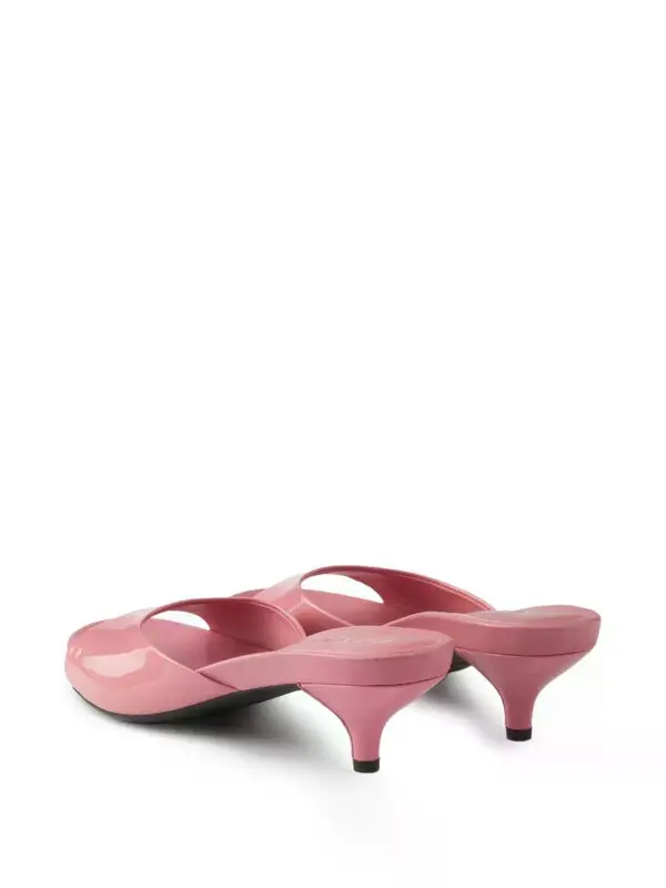 Prada 45mm Patent Leather Heeled Sandals