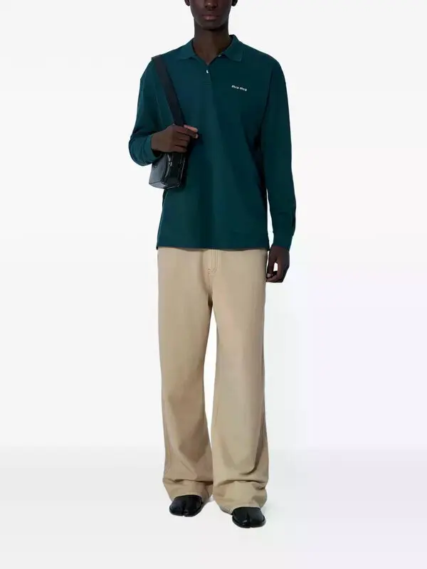 Miu Miu Five-pocket Jeans With Logo Motif
