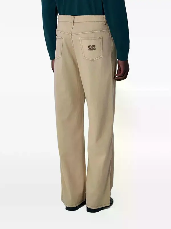 Miu Miu Five-pocket Jeans With Logo Motif