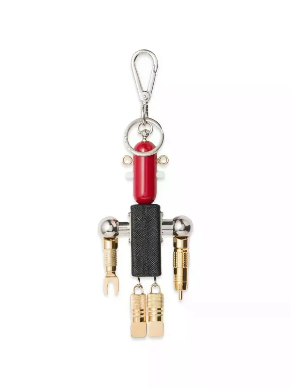 Prada Robot Keyring Charm - Black