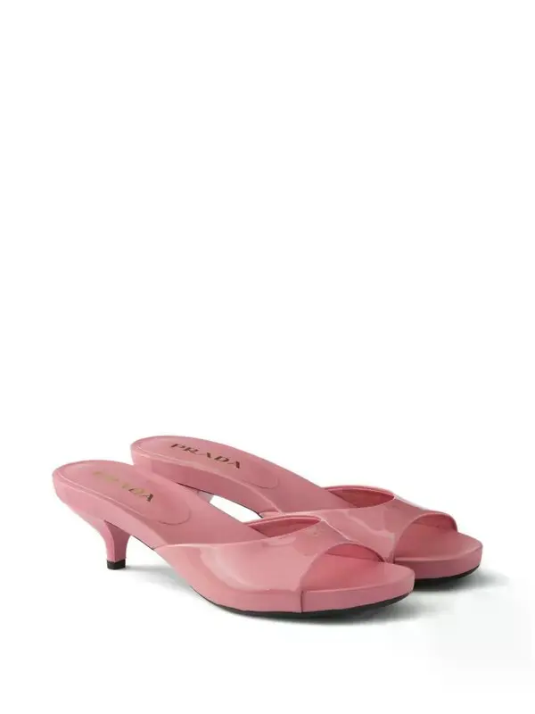 Prada 45mm Leather Sandals - Pink