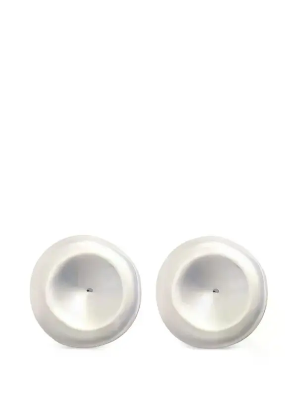 Patou Disc Clip Earrings - Silver