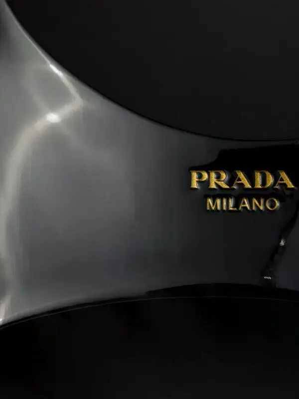 Prada 45mm Leather Heeled Mules - Black