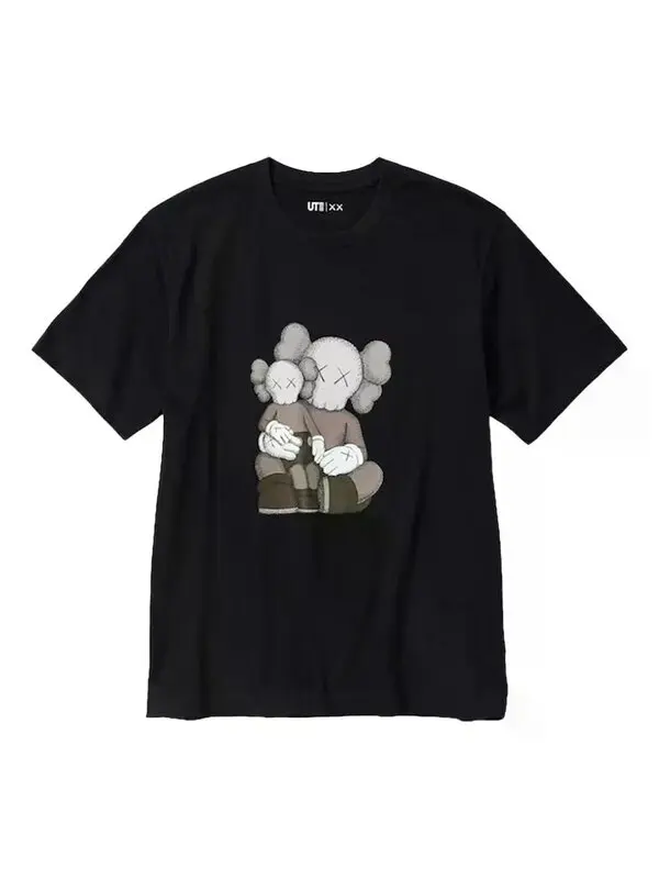 KAWS Graphic-print Short-sleeve T-shirt - Black