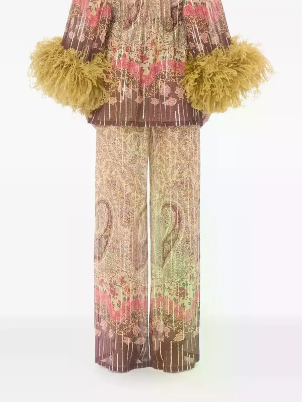 Valentino Garavani Paisley-motif Trousers - Neutrals