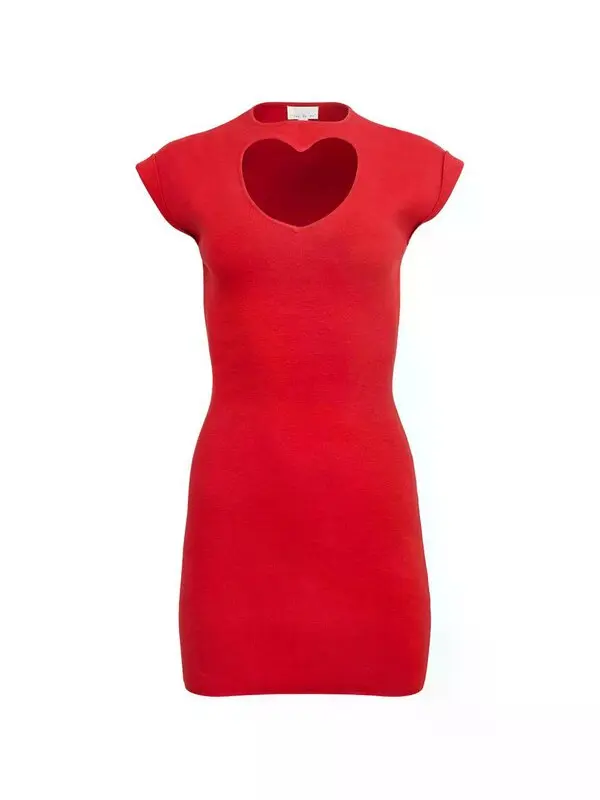 FLEUR DU MAL Matchmaker Heart Cutout Dress - Red