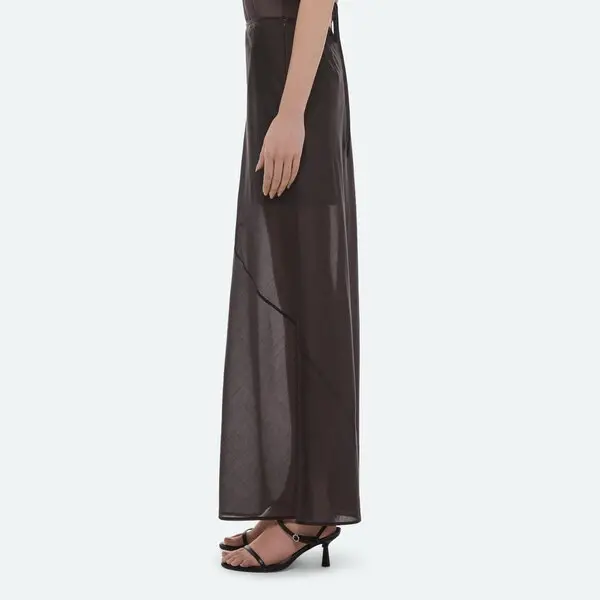 Helmut Lang Layered Sheer Skirt - Bistre