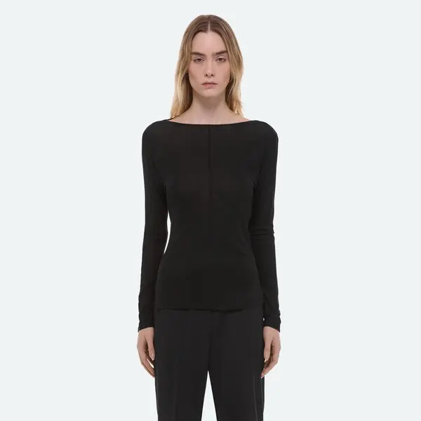Helmut Lang Reverse Cowl Top - Black