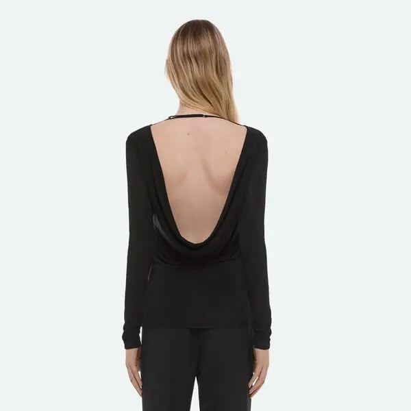 Helmut Lang Reverse Cowl Top - Black