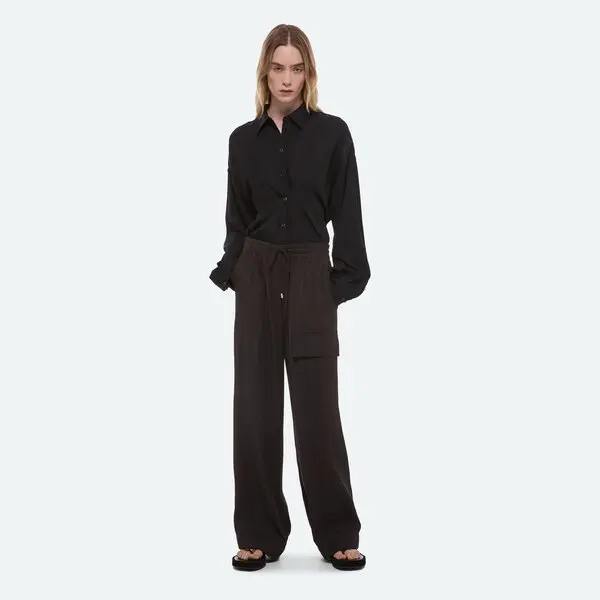 Helmut Lang Twill Wide-leg Cargo Pants - Bistre