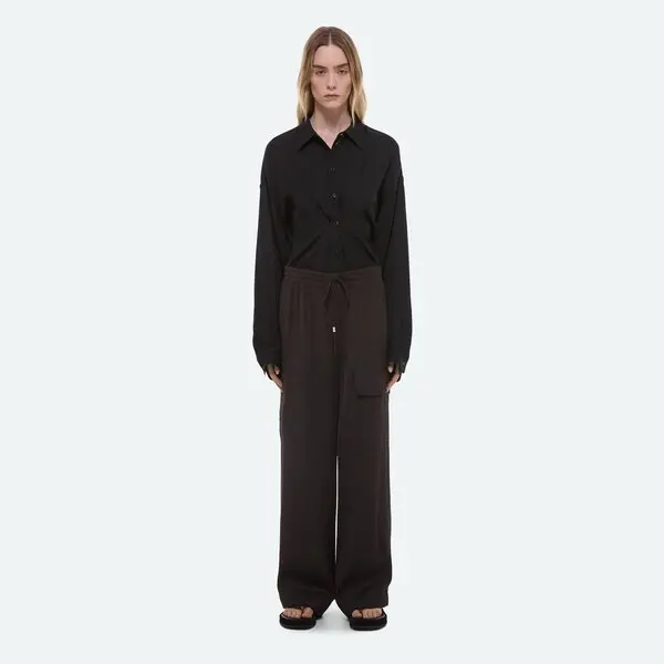 Helmut Lang Twill Wide-leg Cargo Pants - Bistre