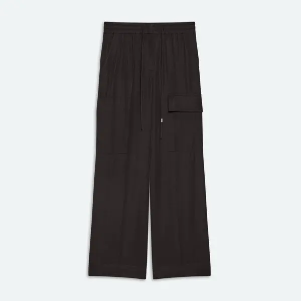 Helmut Lang Twill Wide-leg Cargo Pants - Bistre