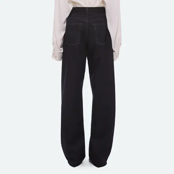 Helmut Lang Relaxed Bootcut Wool Gabardine Trousers