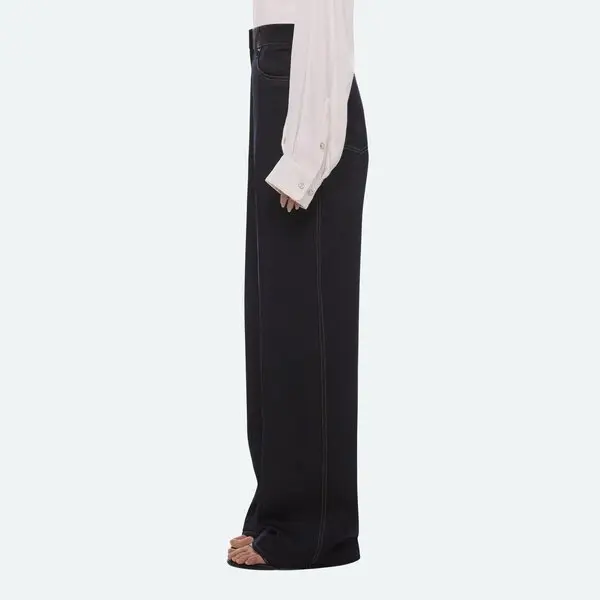 Helmut Lang Relaxed Bootcut Wool Gabardine Trousers