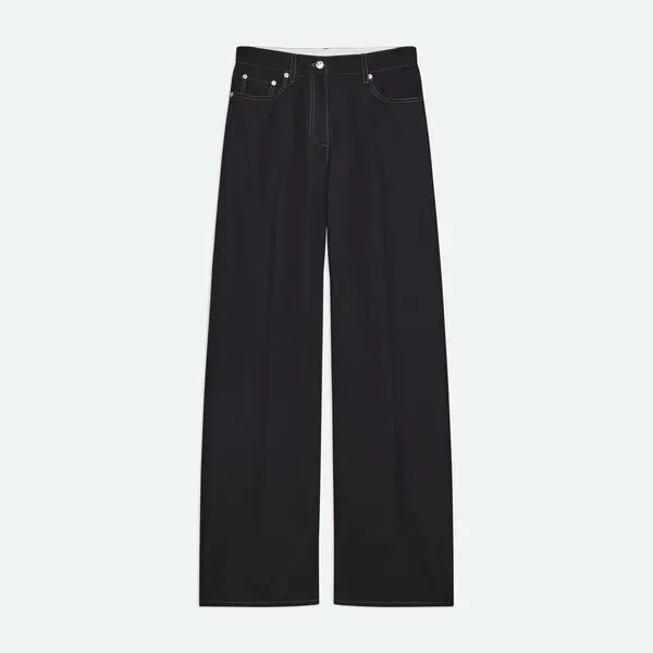 Helmut Lang Relaxed Bootcut Wool Gabardine Trousers