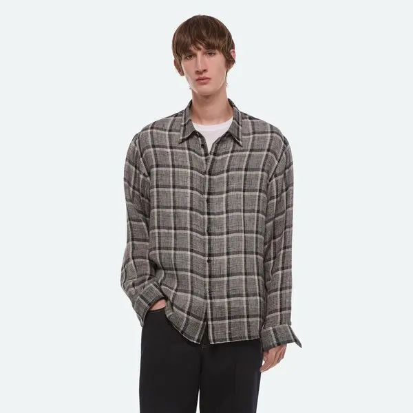 Helmut Lang Relaxed Plaid Shirt