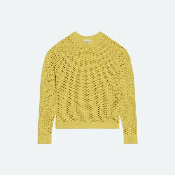 Helmut Lang Netted Crewneck Sweater - Chartreuse