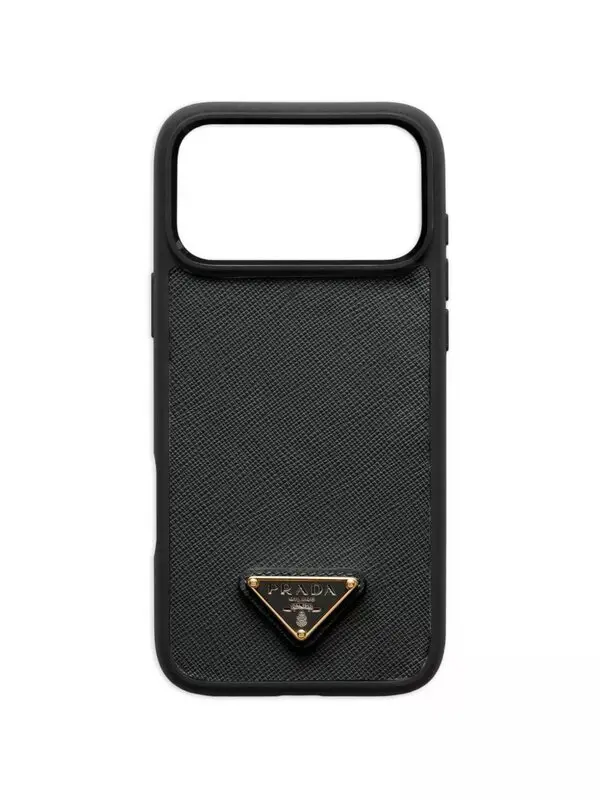 Prada Leather Iphone 17 Pro Case - Black