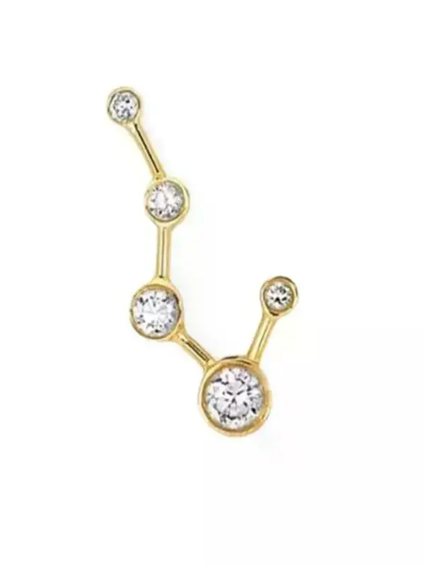 LOGAN HOLLOWELL 14k White And Constellation Diamond Earrings - Yellow Gold