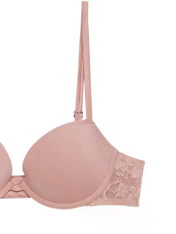 FLEUR DU MAL Demi Lace Moulded Bra - Pink