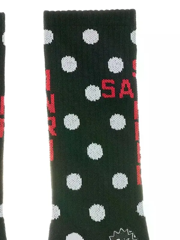 SAINT MXXXXXX Polka-dot Socks - Black