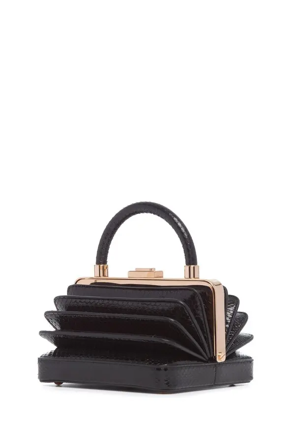 Gabriela Hearst Diana Bag In Snakeskin - Black