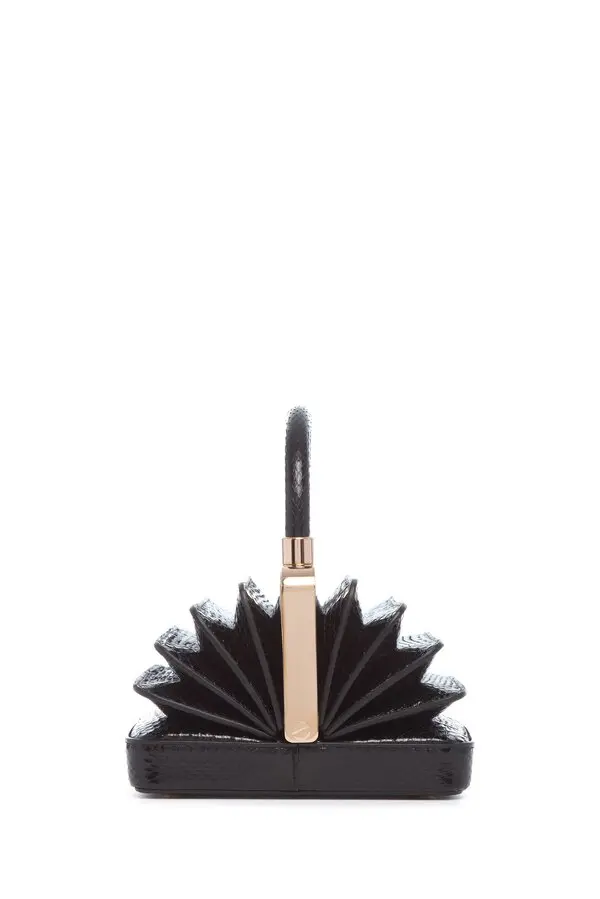 Gabriela Hearst Diana Bag In Snakeskin - Black