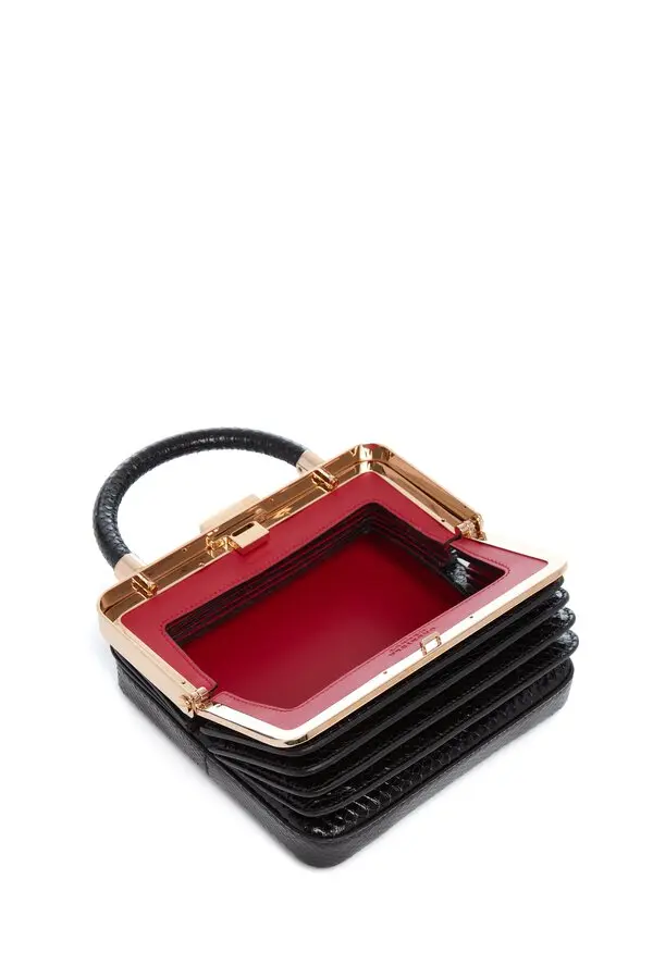 Gabriela Hearst Diana Bag In Snakeskin - Black