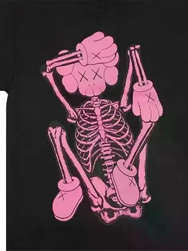 KAWS Skeleton-print T-shirt - Black