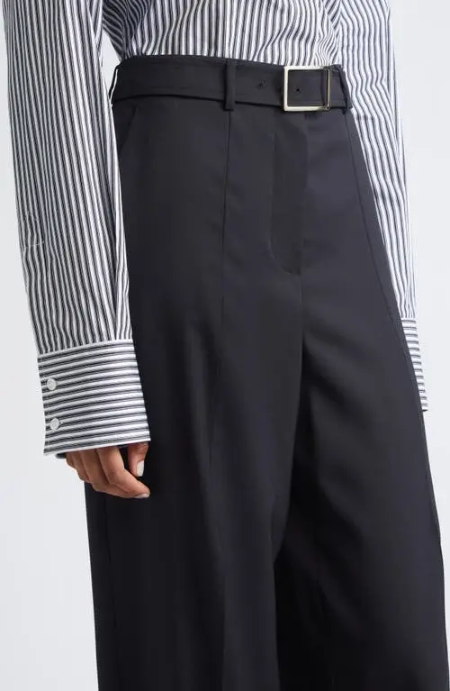 Sportmax High-waist Wide-leg Wool-blend Gabardine Pants