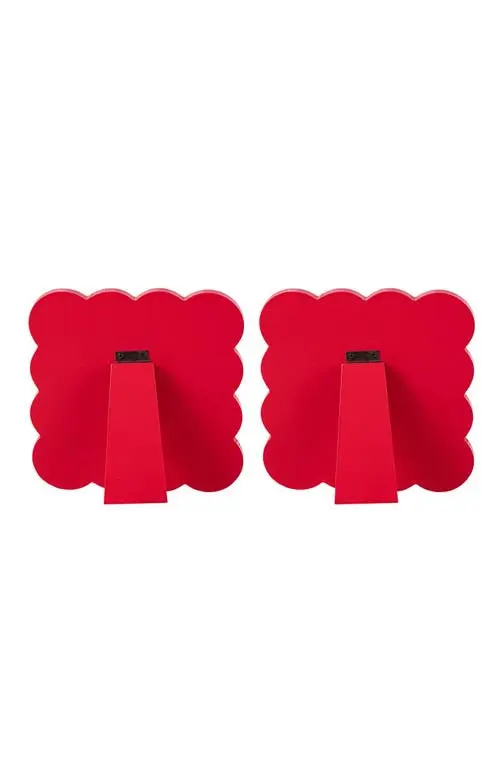 GLITZHOME 6"h Set Of 2 Valentine's Wooden Table Decor