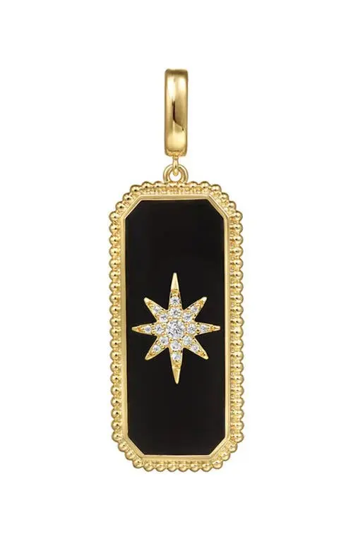 GABRIEL & CO. 14k Yellow Diamond & Onyx Medallion Pendant