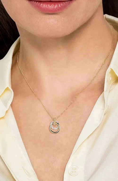 GABRIEL & CO. 14k Gold Diamond Link Pendant Necklace
