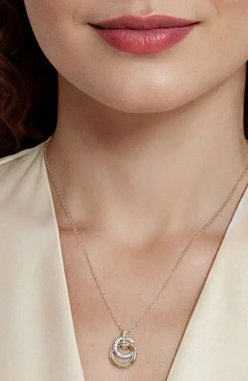 GABRIEL & CO. 14k Gold Diamond Link Pendant Necklace