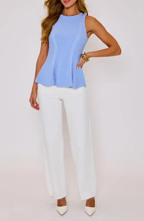 VICI Sleeveless Peplum Sweater