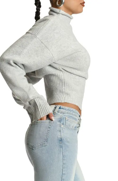 Naked Wardrobe Turtleneck Cropped Sweater