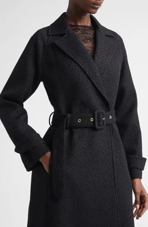 Dolce & Gabbana Belted Tweed Trench Coat