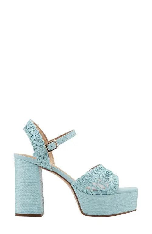 Marc Fisher Chayse Ankle Strap Platform Sandal - Light Blue