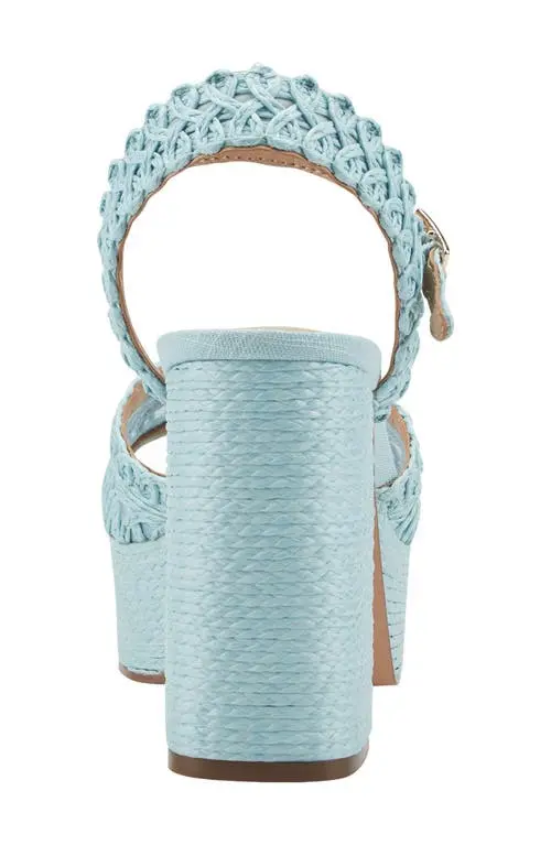 Marc Fisher Chayse Ankle Strap Platform Sandal - Light Blue