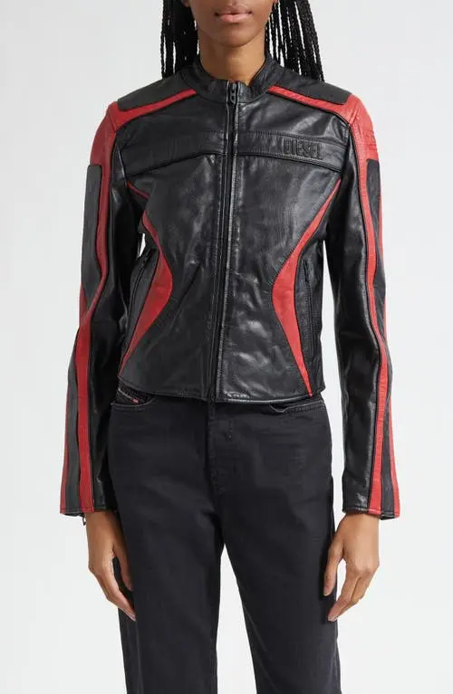 DIESEL® L-ovable Leather Biker Jacket