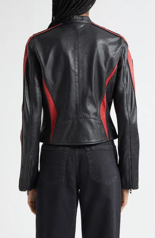 DIESEL® L-ovable Leather Biker Jacket